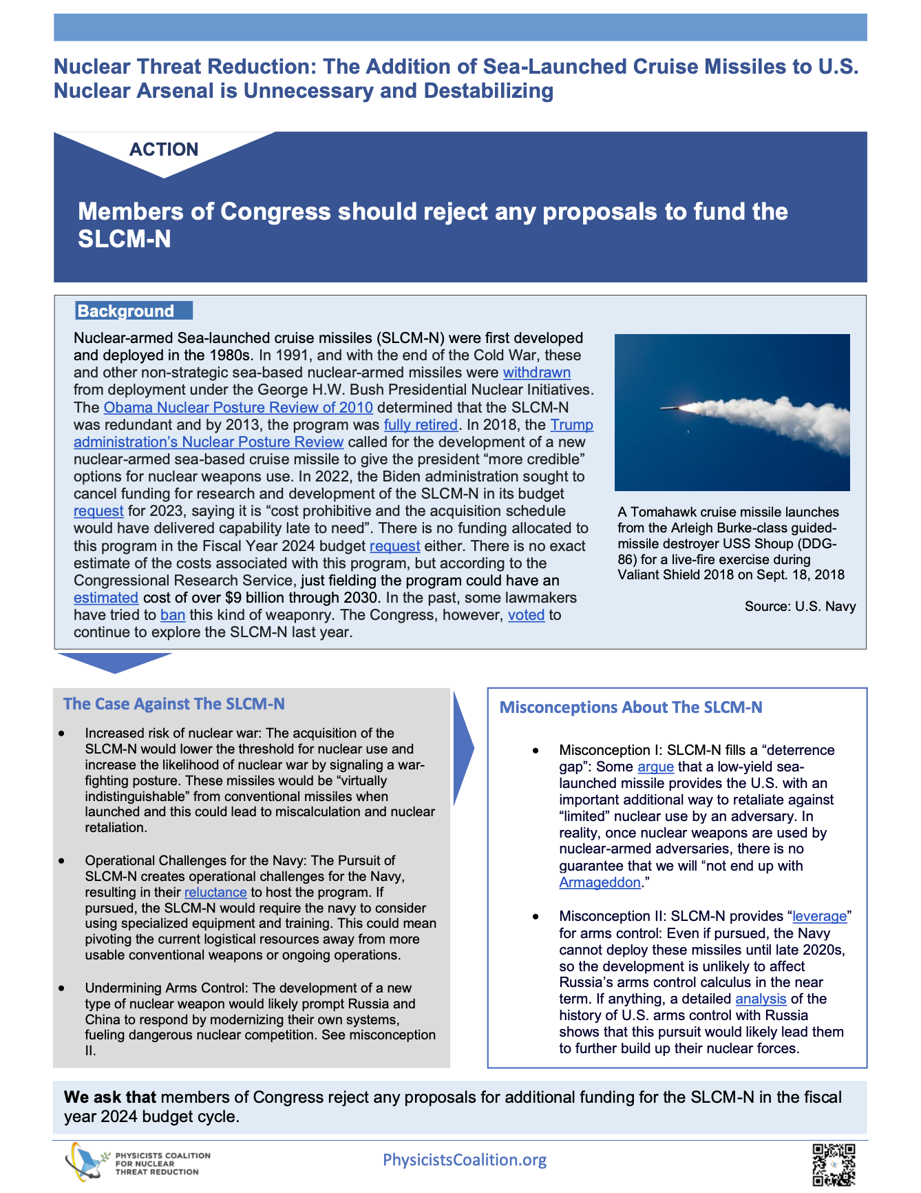 Say No to New Nuclear Weapon Systems – Physicists Coalition for Nuclear ...